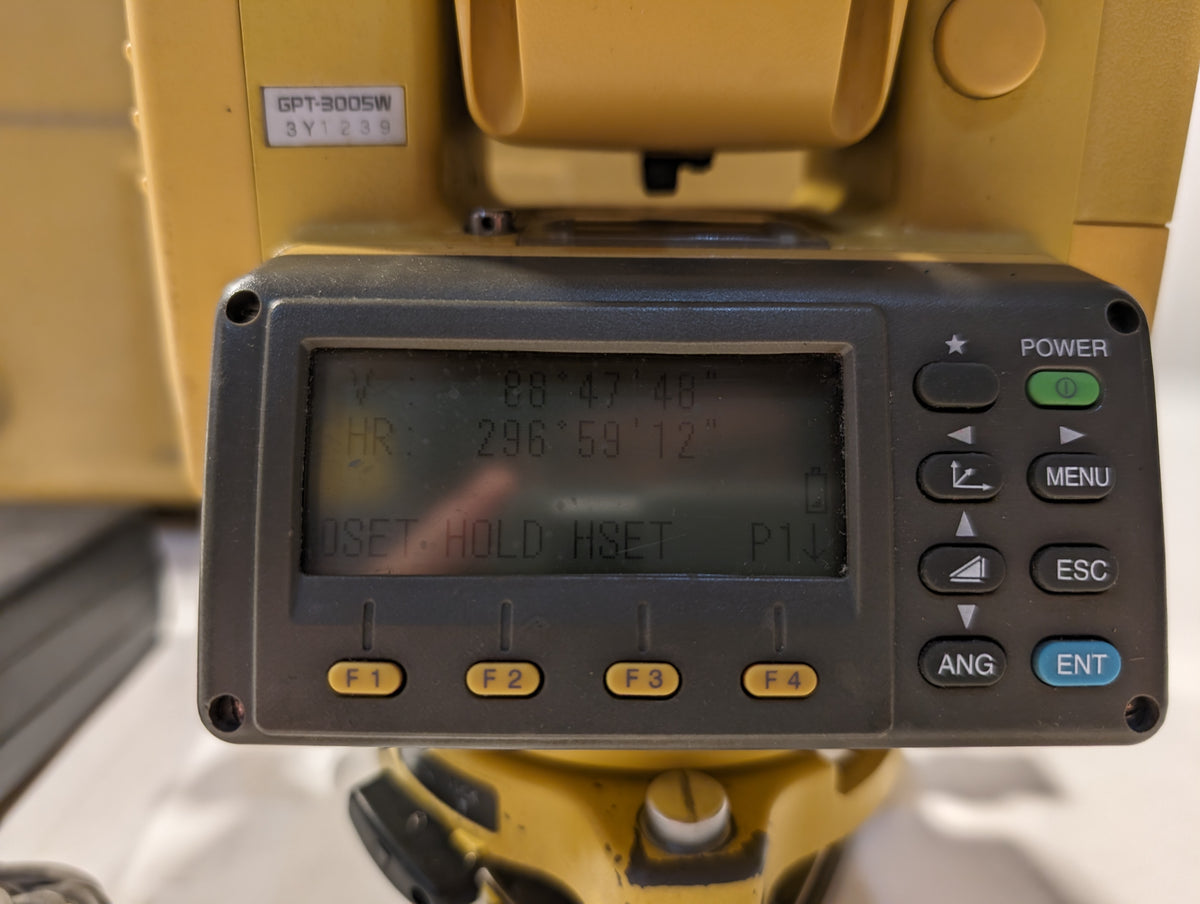 Topcon GPT-3005W Reflectorless Pulse Total Station Case Charger More ...