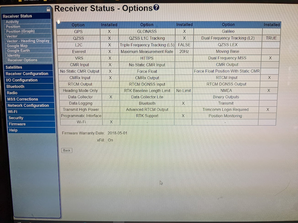 Trimble SPS985 w/ X-fill GPS 403+ MHz Rover Receiver Antenna SPS-985 T ...